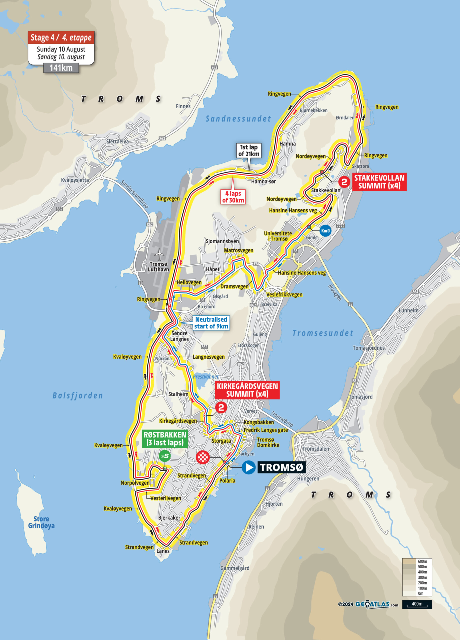 Etapper og resultater Arctic Race of Norway 2025 - Sportsidioten.no